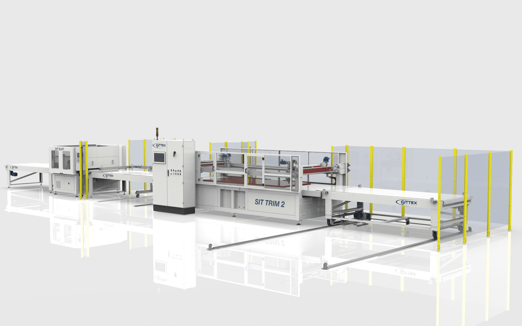 Post press automation to serve the PVC foil process press - Sittex